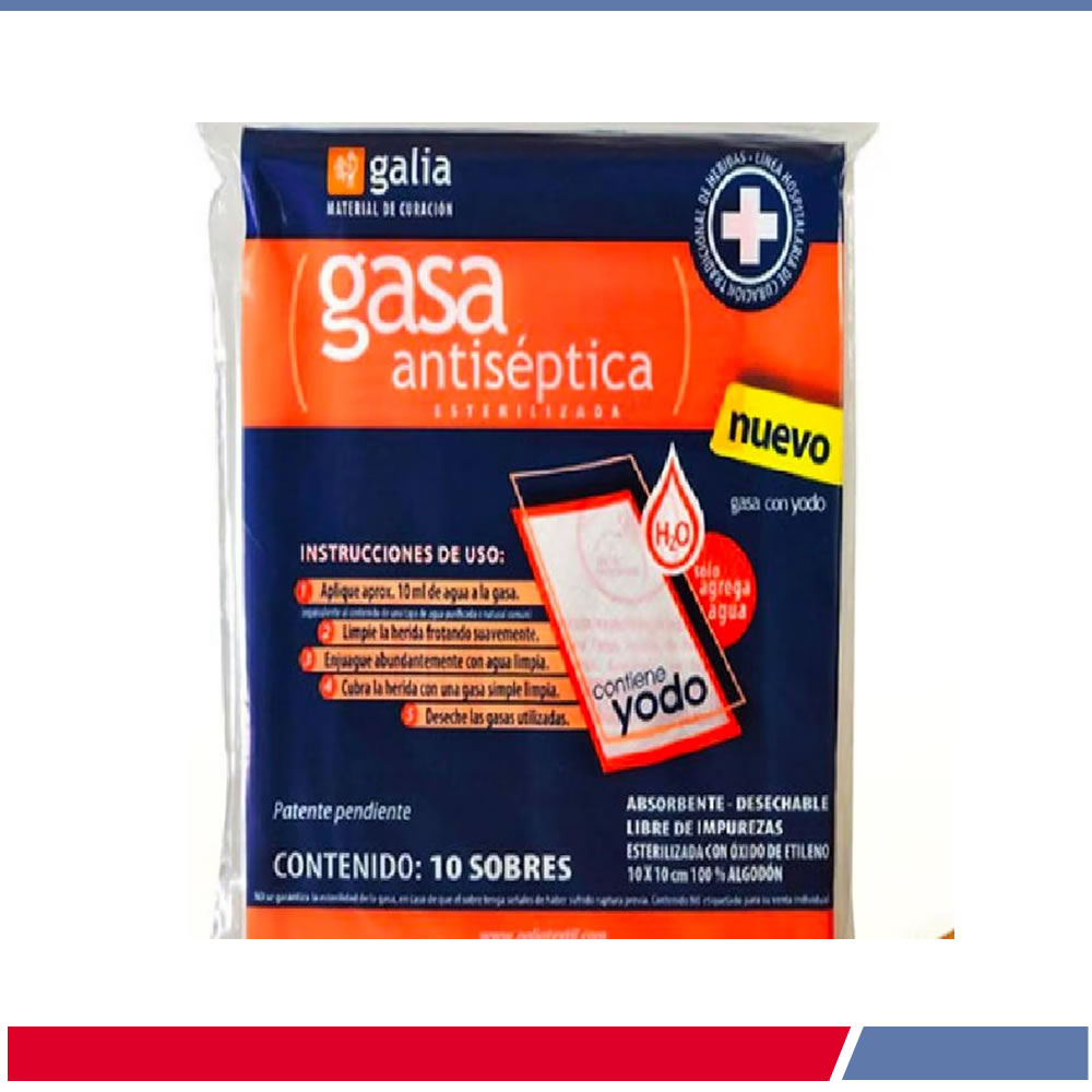 Gasa Antiséptica Galia | Material Quirúrgco | Quirumedick